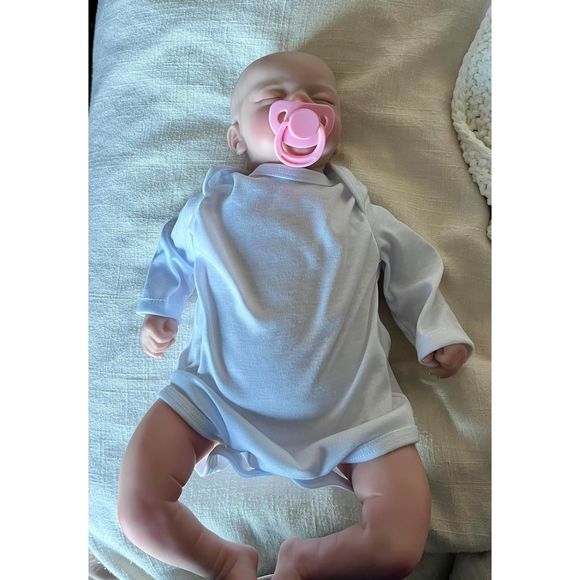 Toys | Newborn Baby Dolls Sam Vinyl Sleeping Baby Silicone With Closed ...